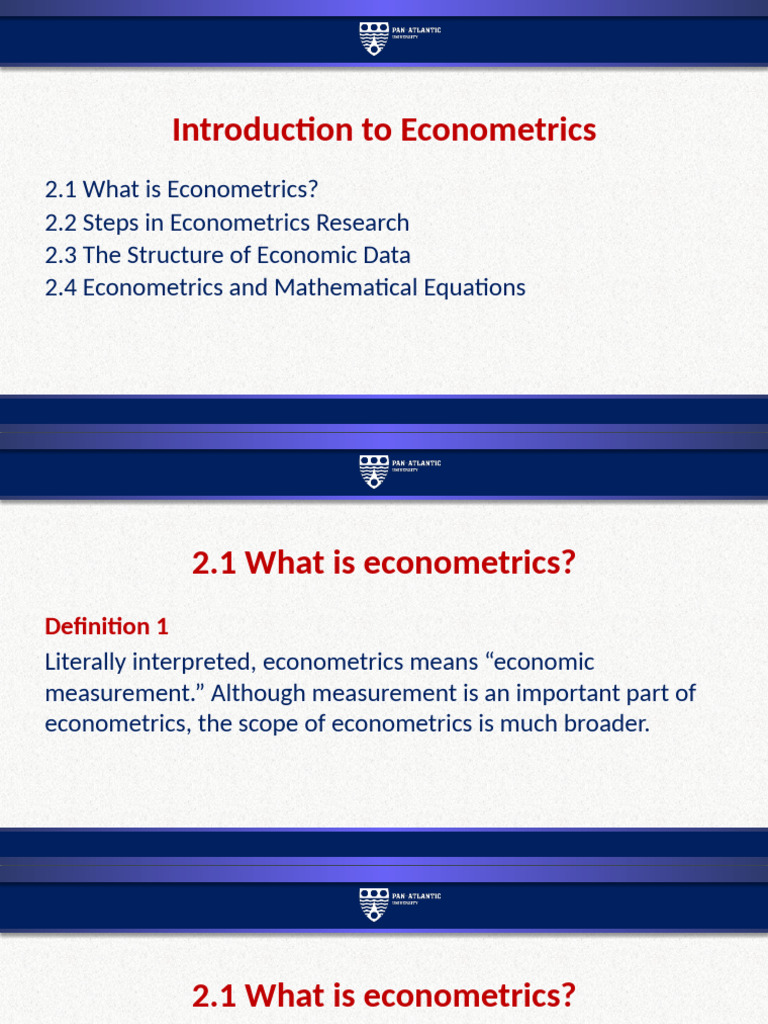 Lectures 3 4 -Introduction to Econometrics | PDF | Econometrics | Statistics