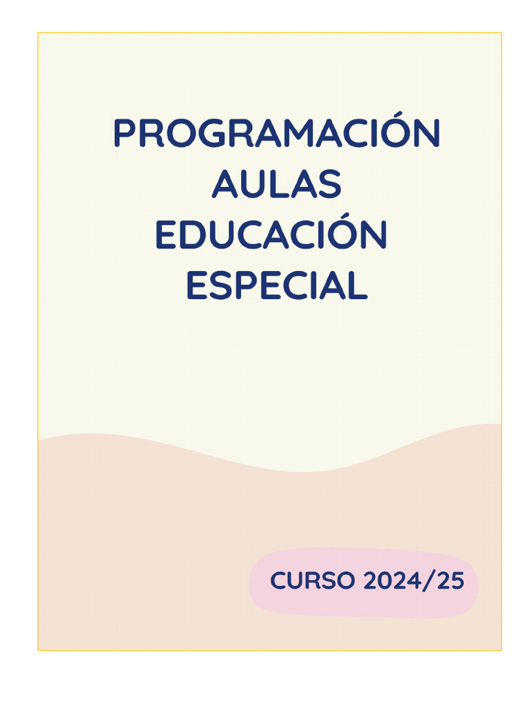 Pga Aulas Especial 24_25 | PDF | Evaluación | Aprendizaje