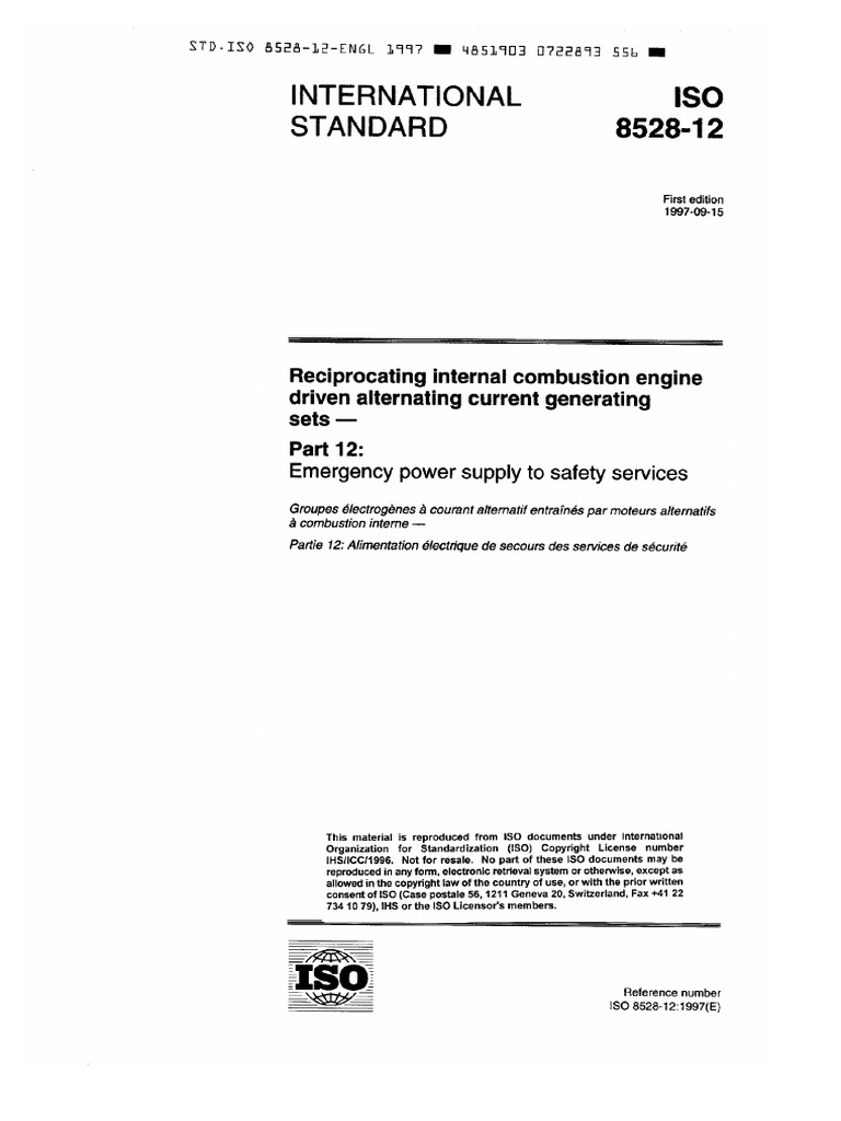 ISO 8528-12-1997 Scan | PDF