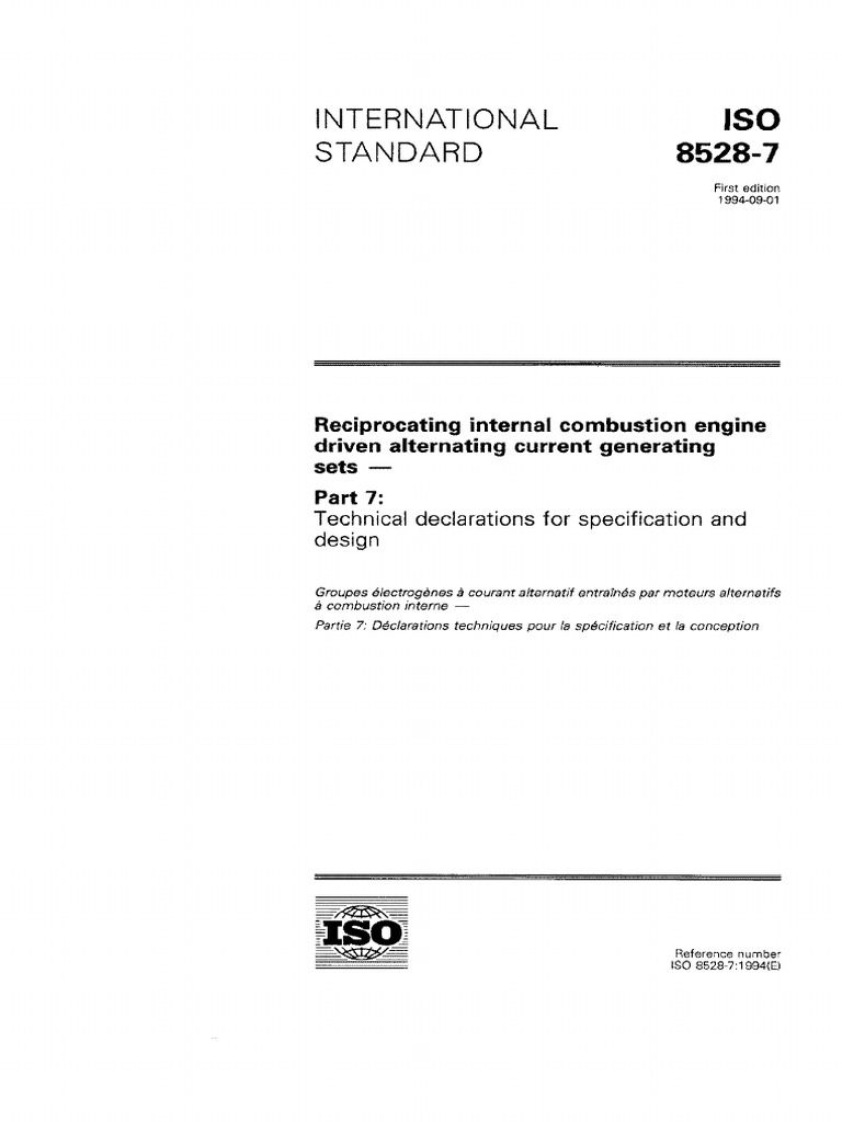 ISO 8528-7-1994 Scan | PDF