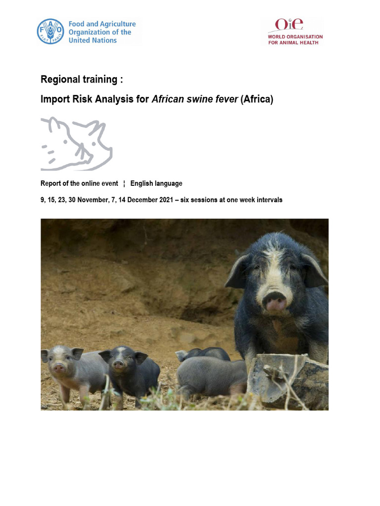 Regional Training Workshop Ira On Asf Africa Gftads Report | PDF | Risk ...