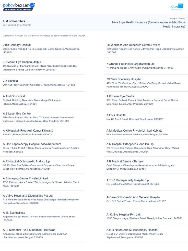 Niva Bupa (Formerly Known As Max Bupa) | PDF | Gujarat