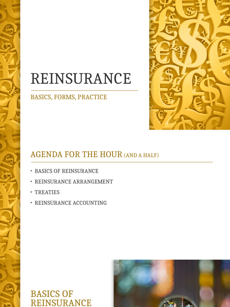 Reinsurance Presentation | PDF | Reinsurance | Actuarial Science