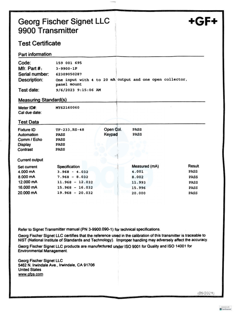 Conductivity Sensor Test | PDF