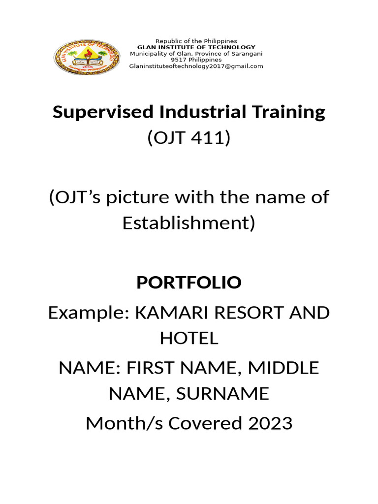 Supervised Industrial Training OJT 411 | PDF | Behavior Modification