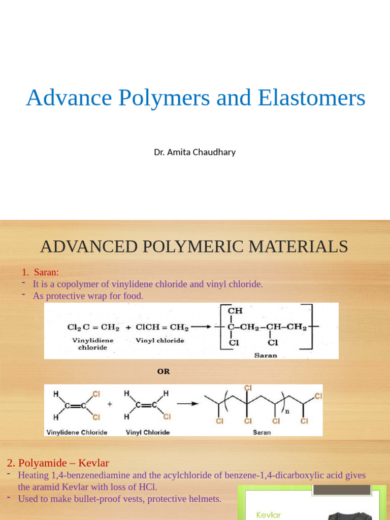 Advance Polymers and Elastomers | PDF