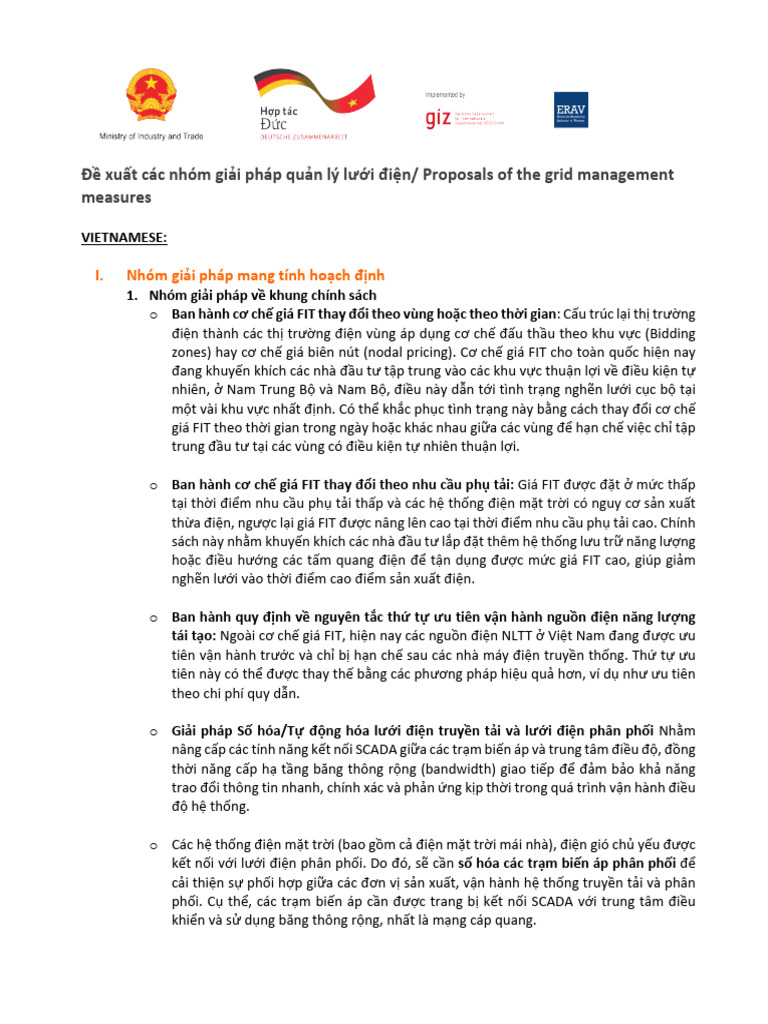Proposals of The Grid Management Measures | PDF