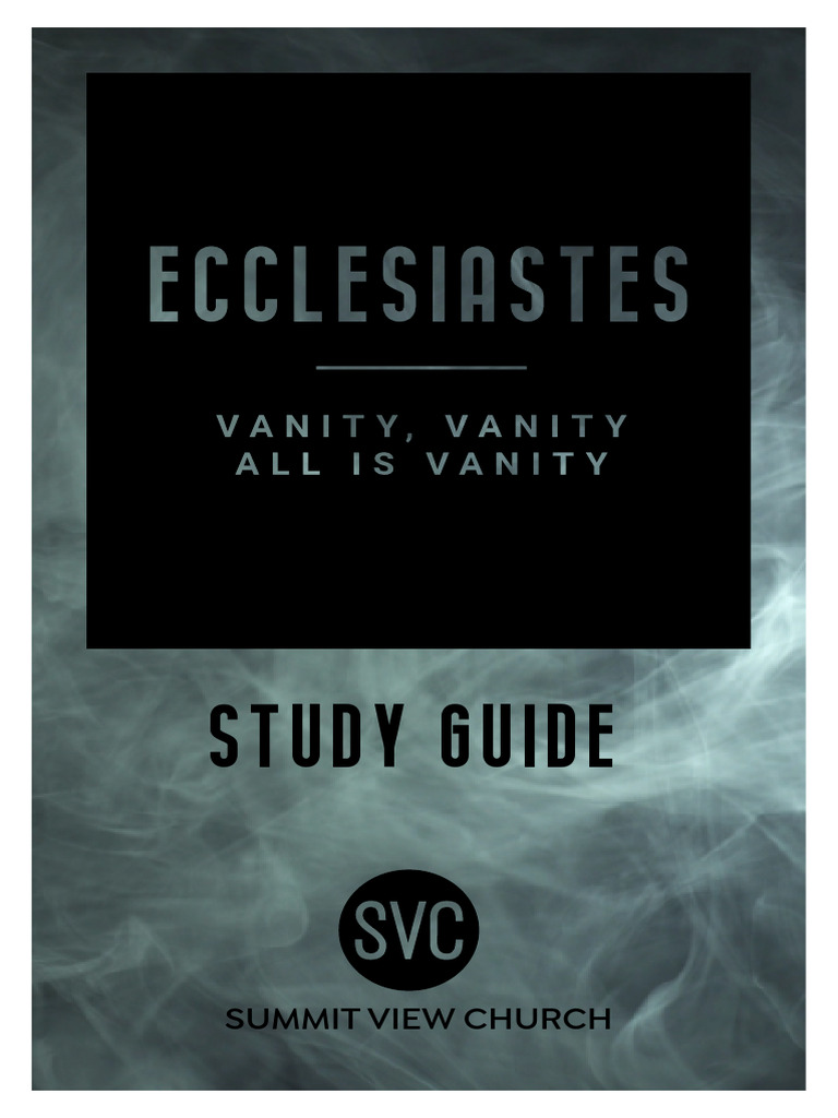 Ecclesiastes Study Guide for Groups | PDF | Ecclesiastes | Jesus