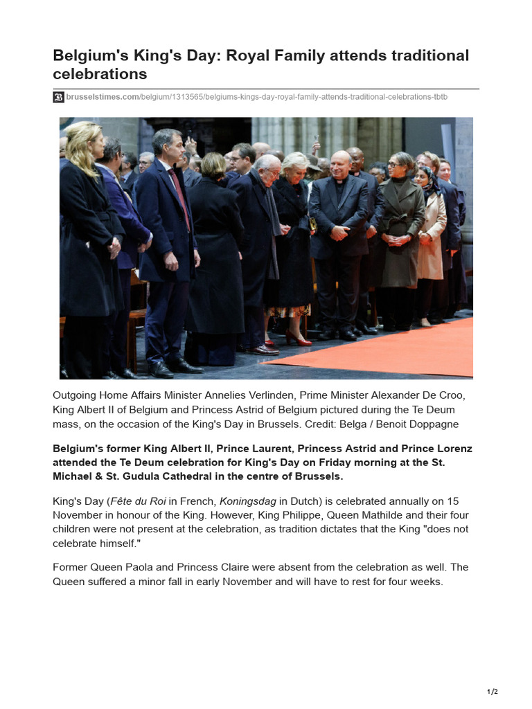 Belgium's King's Day Celebrations 2024 | PDF | Belgium | Monarchy