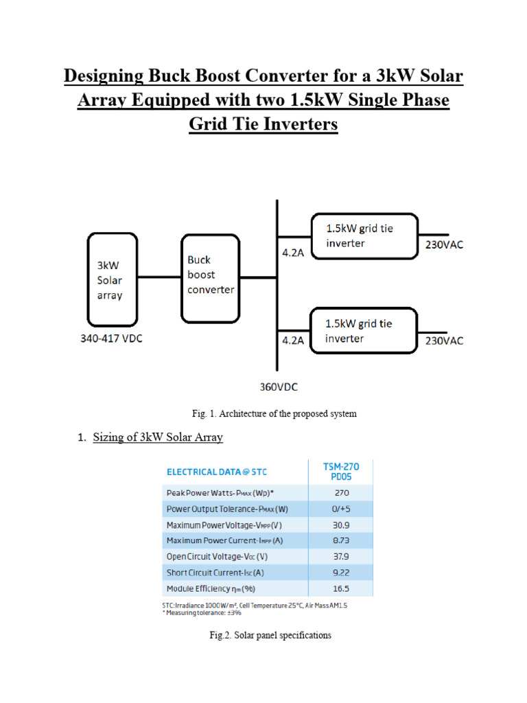 Buck-Boost Converter for 3kW Solar Array | PDF | Science & Mathematics