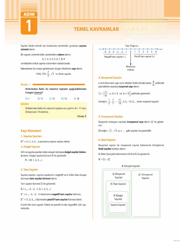 Matematik Temel Kavramlar | PDF