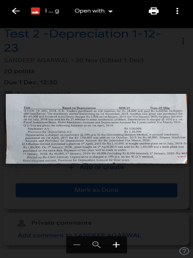 Test 2 - Depreciation 1-12-23 | PDF