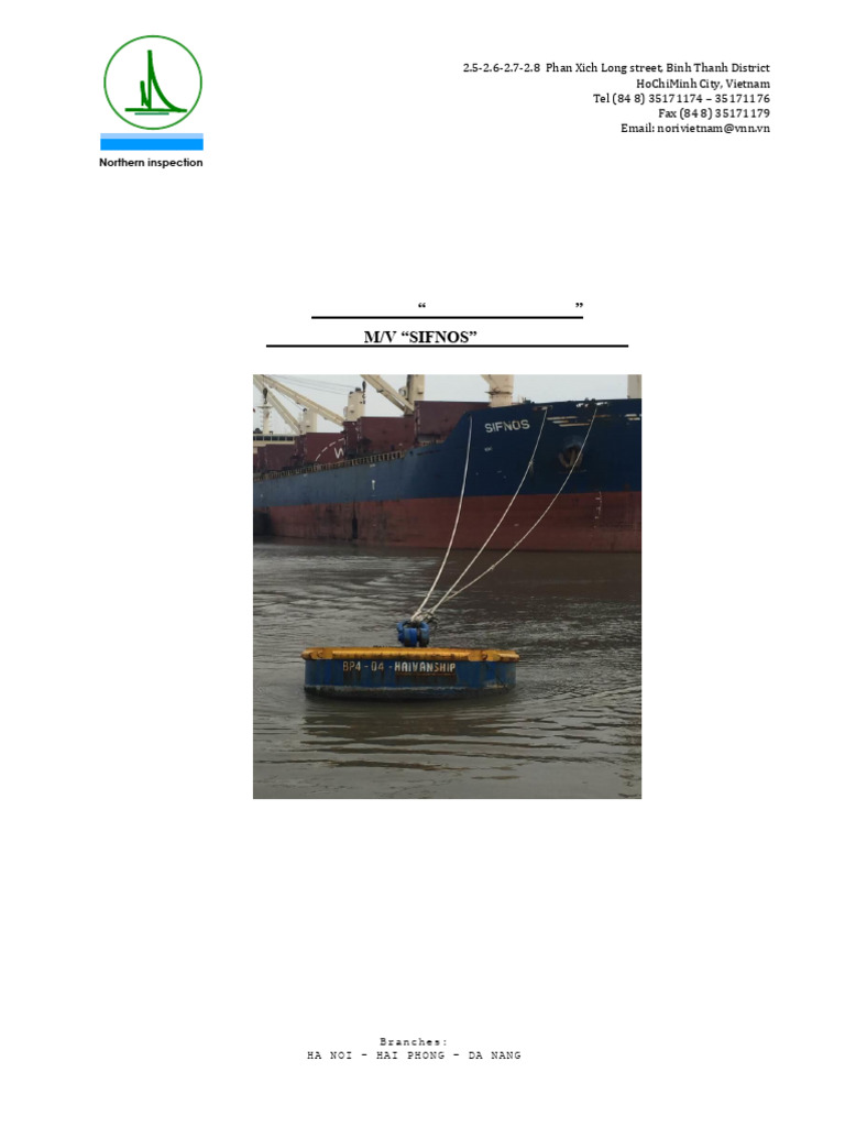 Report Buoy Bp4 | PDF | Anchor | Ships