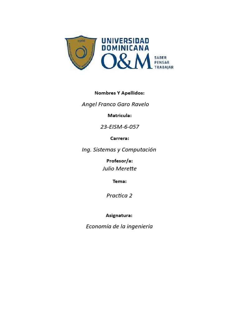 Practica No2 | PDF | Interés | Finanzas Matemáticas