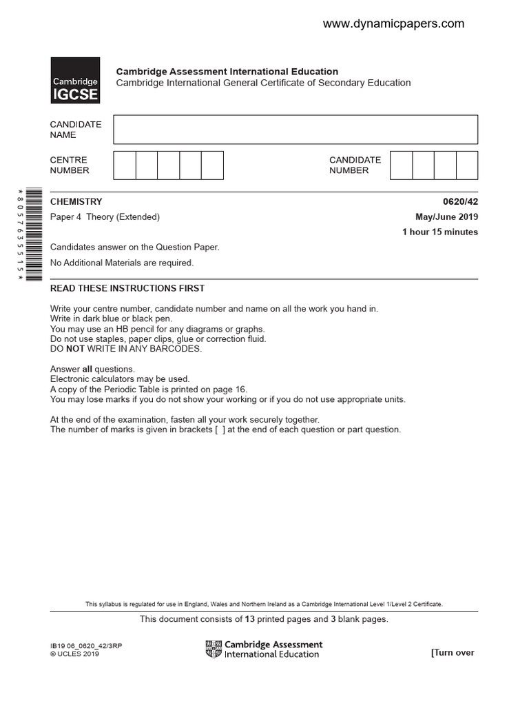 Cambridge International General Certificate of Secondary Education ...