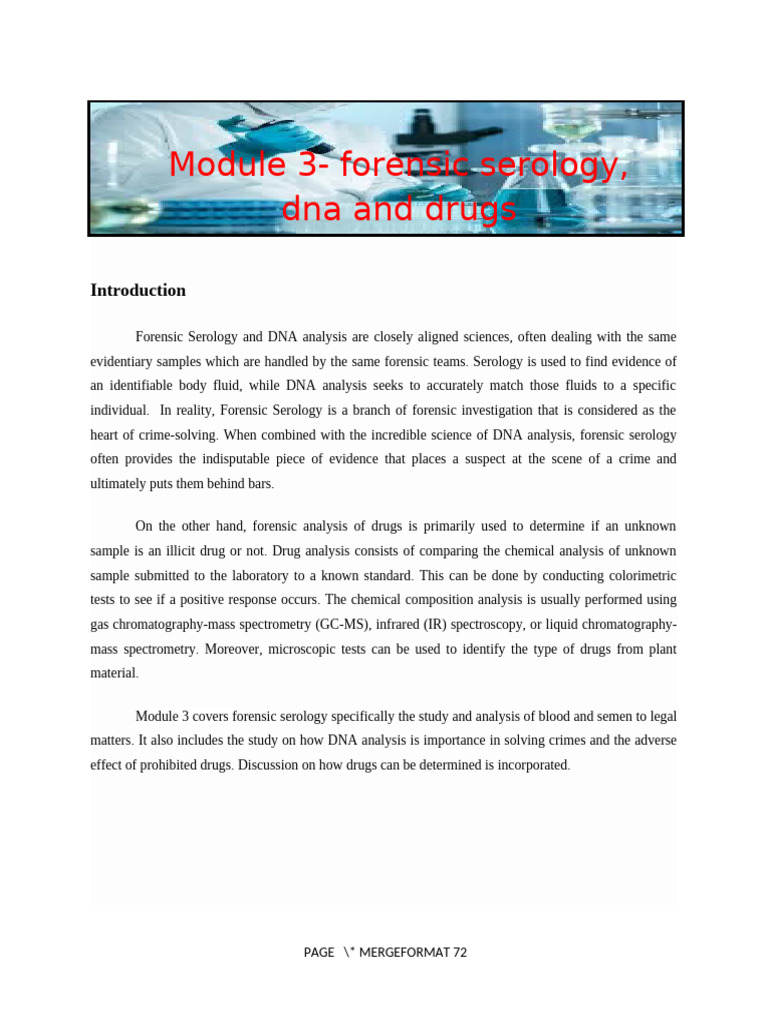 Forensic Serology: Blood and Semen Analysis | PDF | Polymerase Chain ...