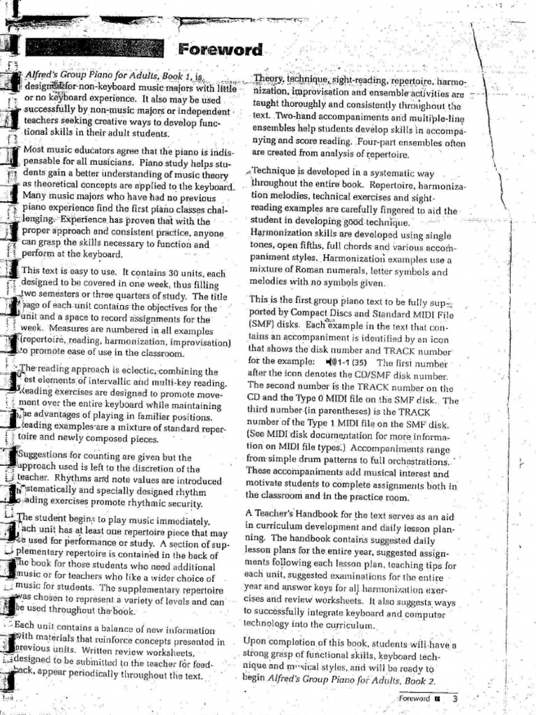 Piano Complementario | PDF