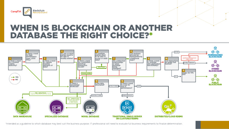Blockchain Decision Tree Infographic | PDF | Databases | Relational Database