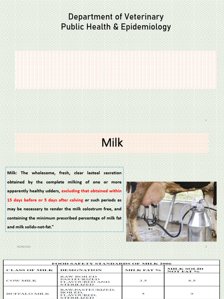 Sources of Milk Contamination Explained | PDF | Milk | Hygiene