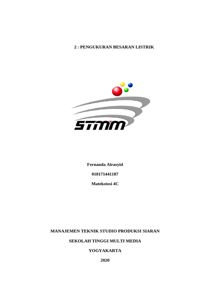 Fernanda Alrasyid - 018171441187 - Tugas Praktikum Nesar Listrik - Matekstosi4C | PDF