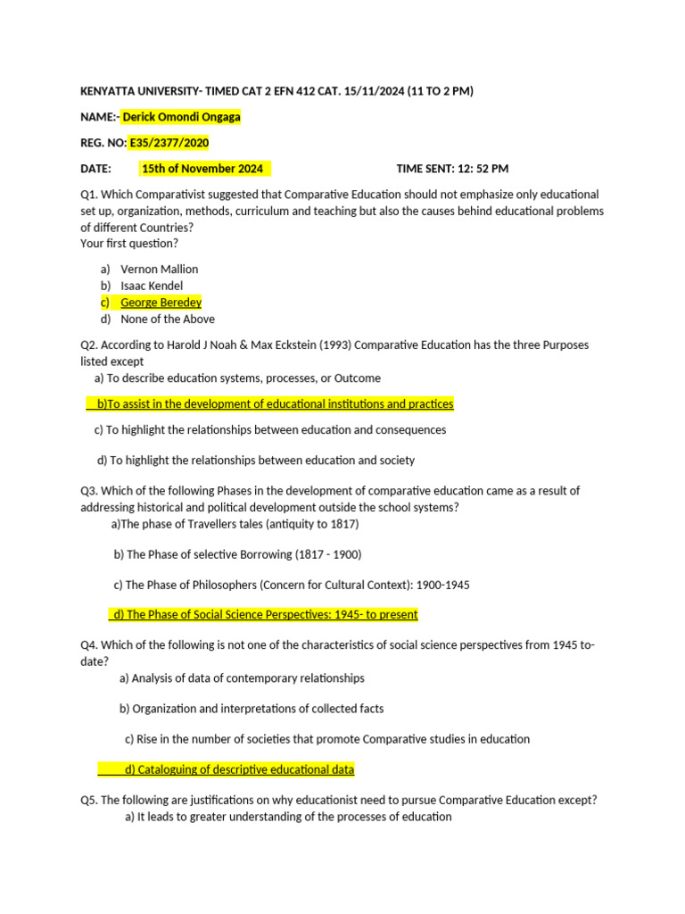 EFN 412 | PDF | Teachers | Teacher Education