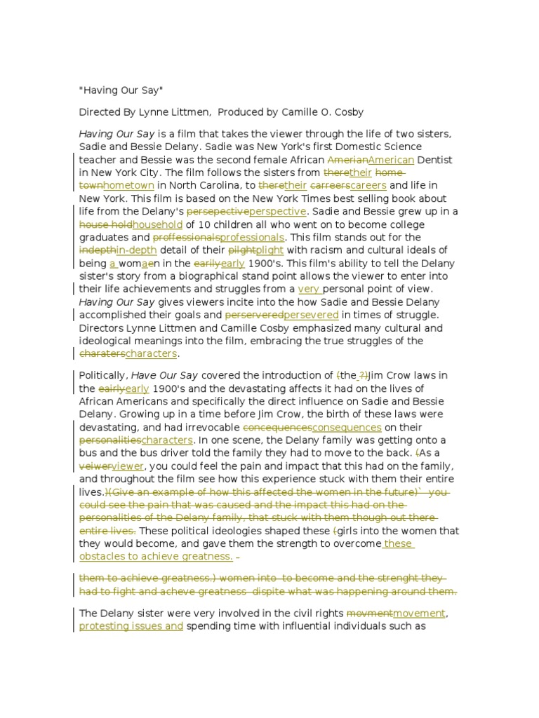 Having Our Say | PDF | Critical Theory