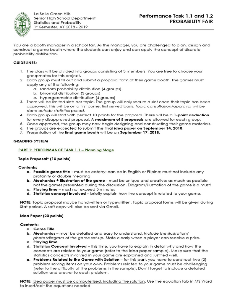 Probability Fair Guidelines | PDF