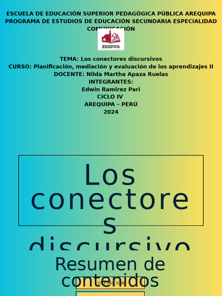 Los Conectores Discursivos | PDF | Cognición
