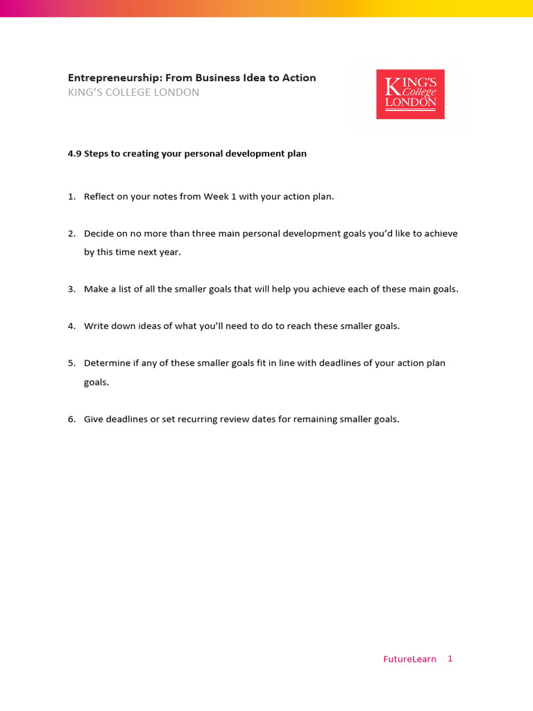 Personal Development For Entrepreneurs Pdf