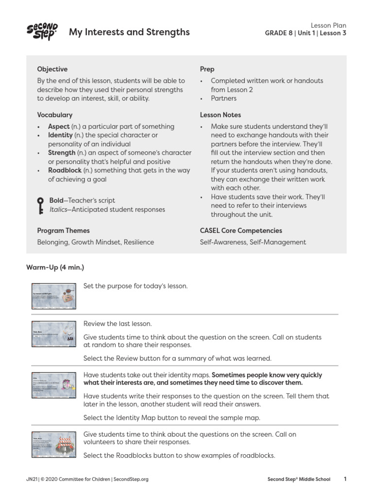 Ssms g8 U1 03 Lesson Plan 2021 | PDF | Cognition | Learning