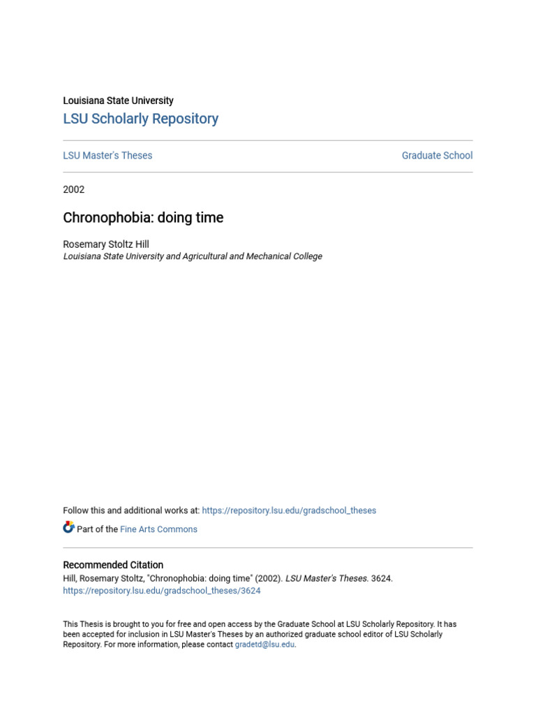 Chronophobia - Doing Time | PDF