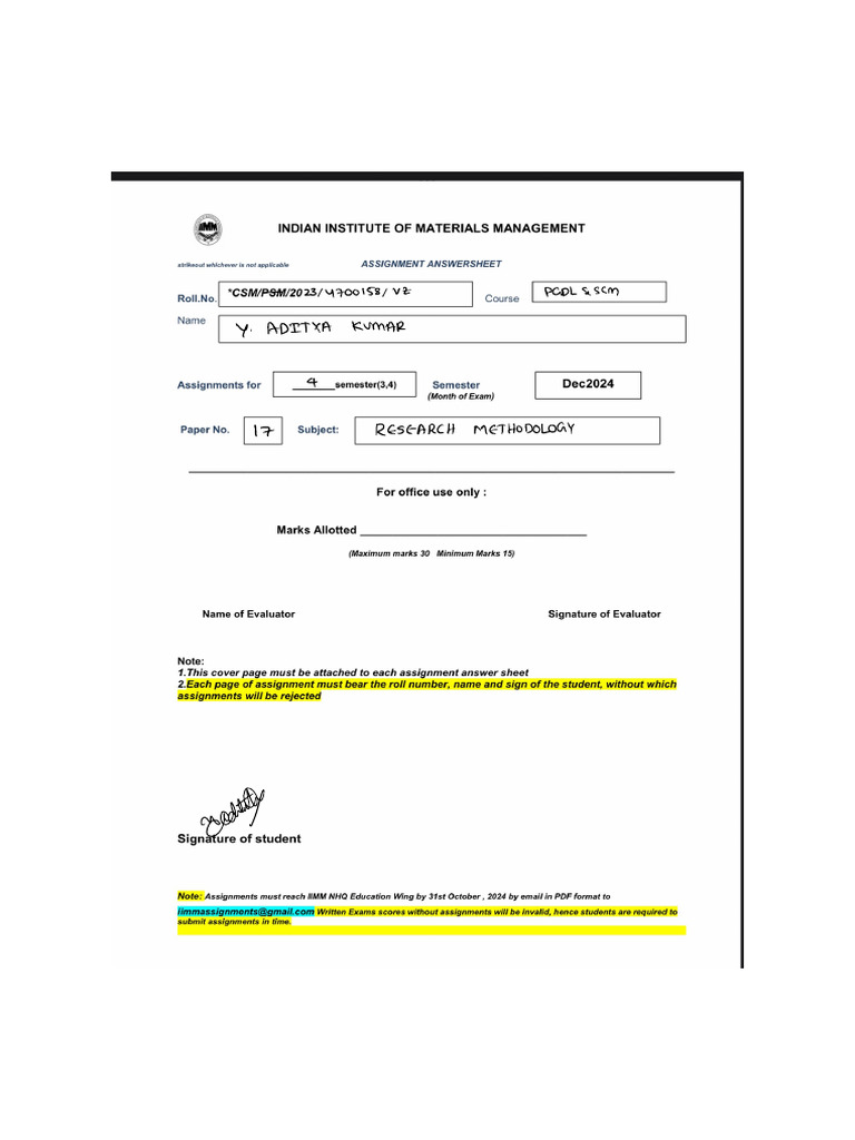 Sem4 Research Methodology | PDF