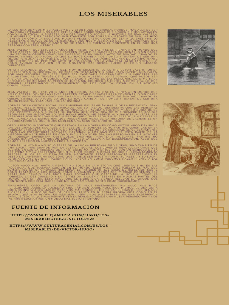 Reflexiones sobre "Los Miserables" | PDF | Los Miserables