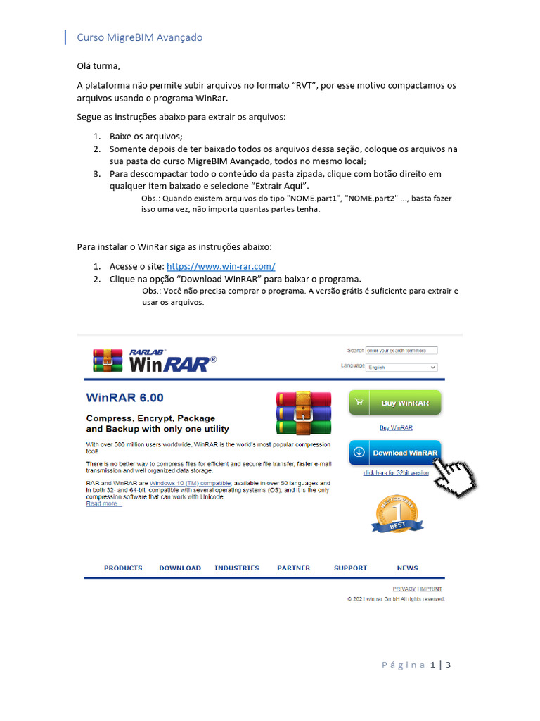 Instrução de Como Descompactar | PDF | Computadores