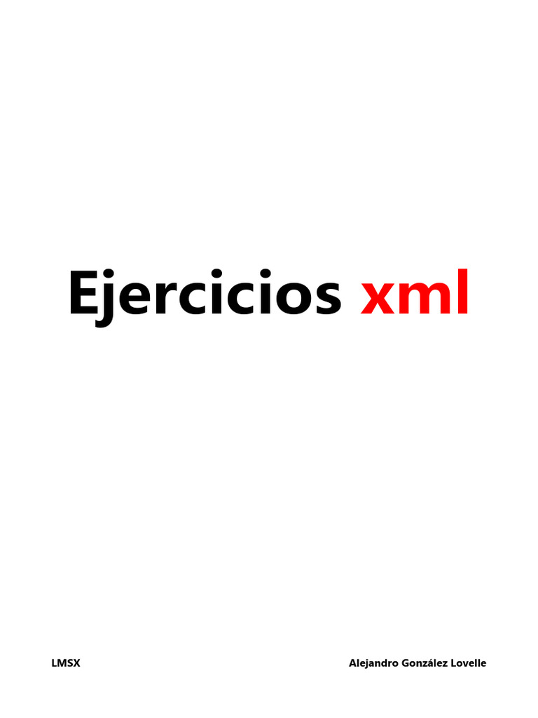 Ejercicios 1-3 XML | PDF