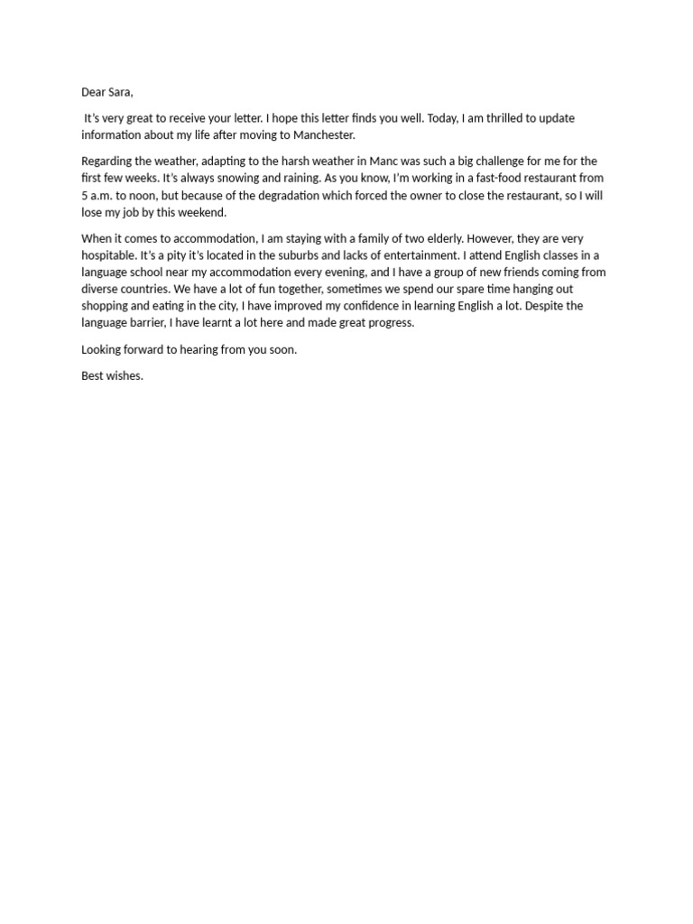 Dear Sara | PDF