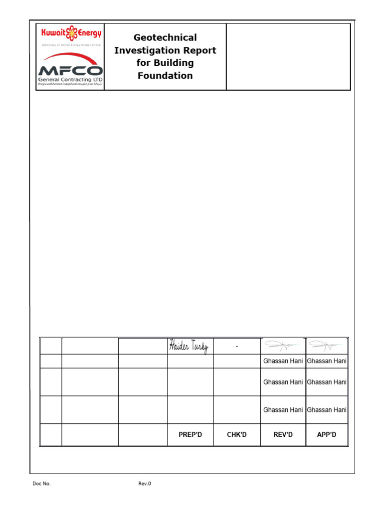 Geotechnical Report for Building Foundation | PDF | Concrete | Natural ...
