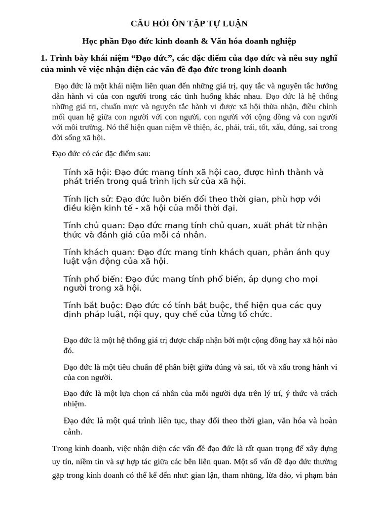 Cau Hoi On Tap Thi TL DDKD-VHDN | PDF