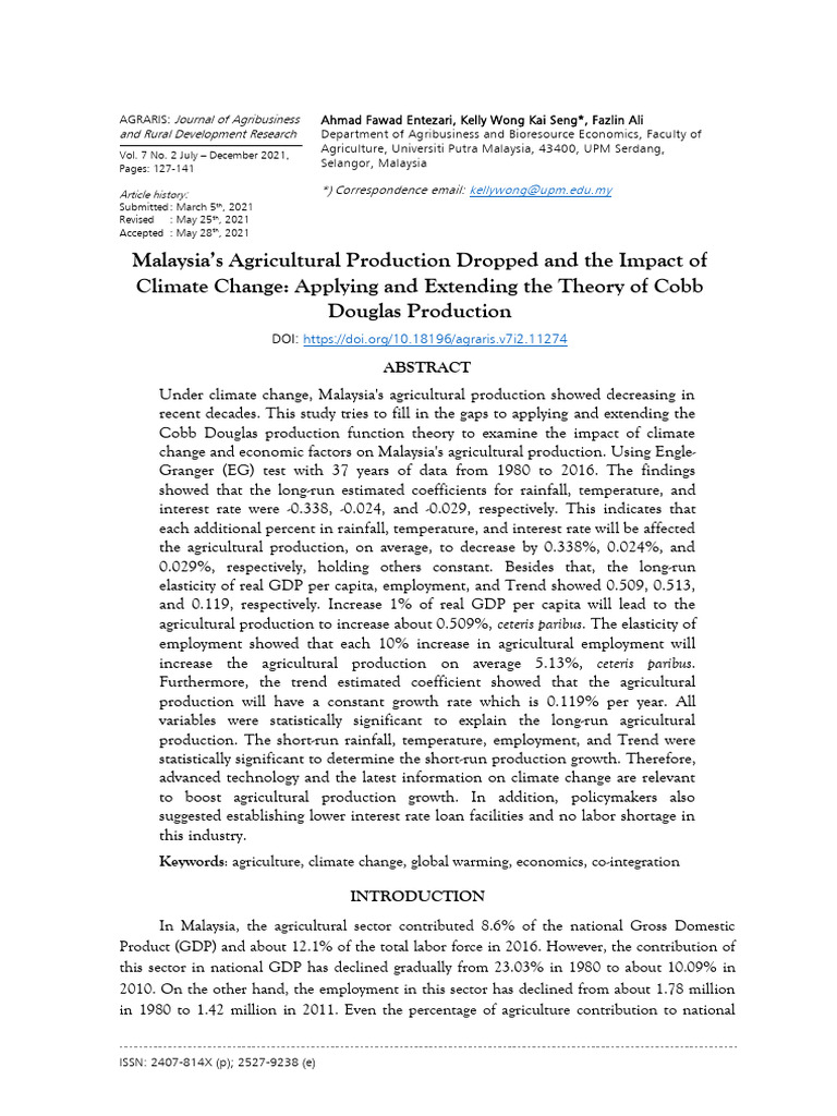 1 PB | PDF | Production Function | Agriculture