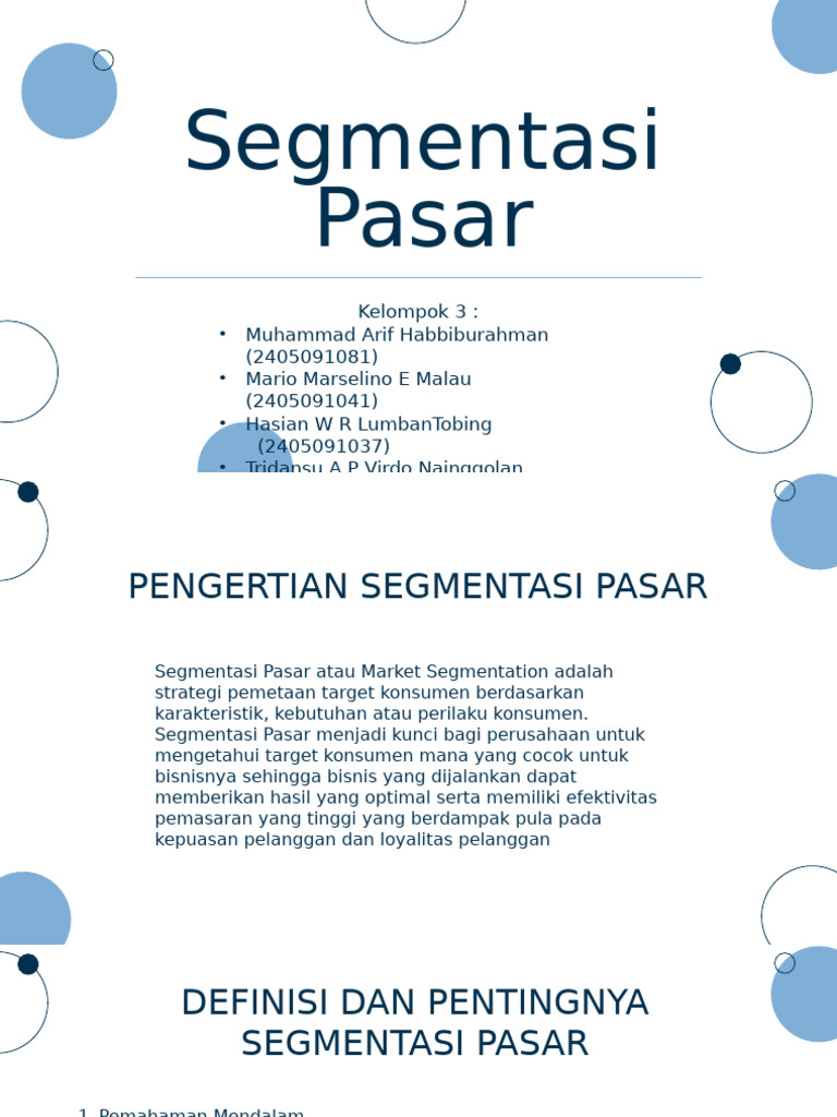 Pentingnya Segmentasi Pasar untuk Bisnis | PDF | Bisnis