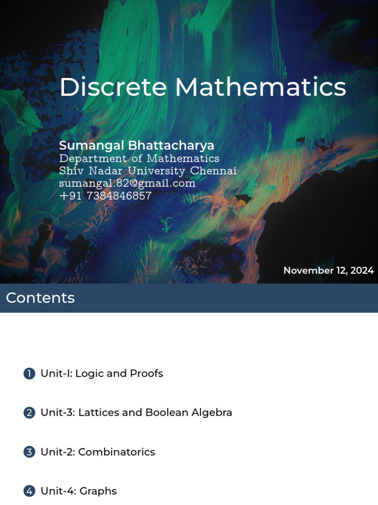 Unit IV Graph Theory Slides Discrete Mathematics Sumangal | PDF | Vertex (Graph Theory) | Graph ...