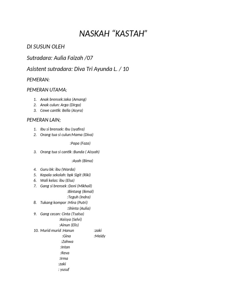 NASKAH 'Punya Dek Ais' | PDF