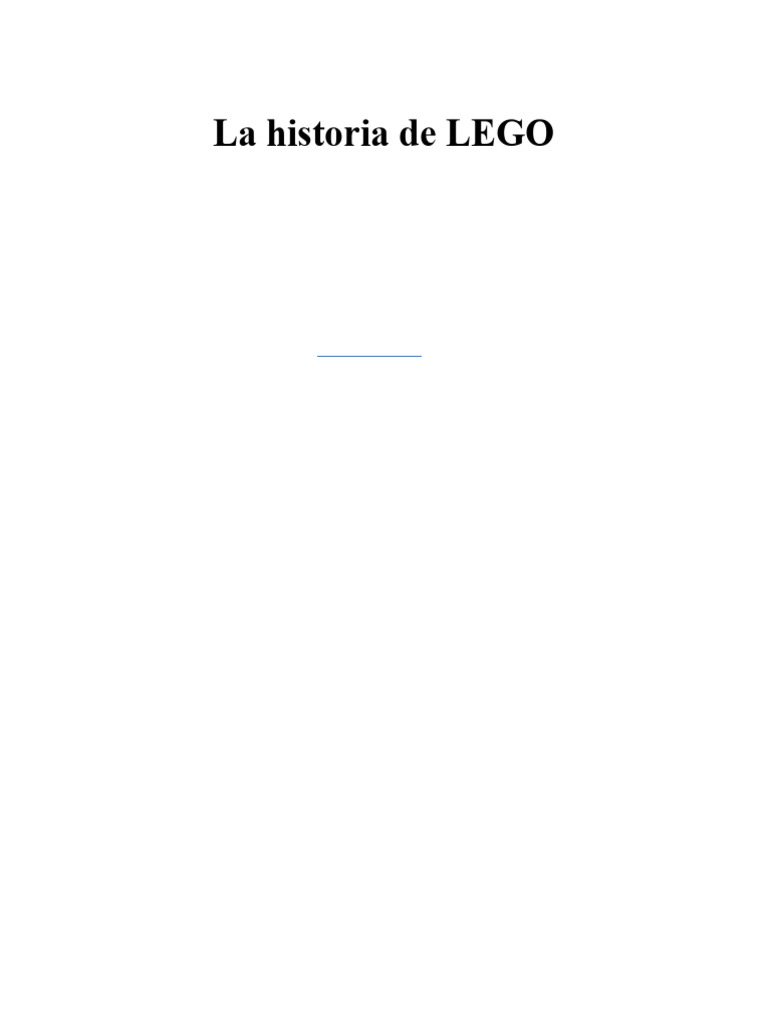 La Historia de LEGO | PDF | Lego | Empresas de juguetes de Dinamarca