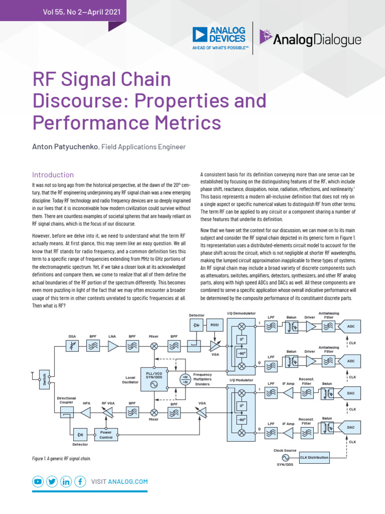 RF Signal Chain Discourse | PDF | Bandwidth (Signal Processing) | Electricity