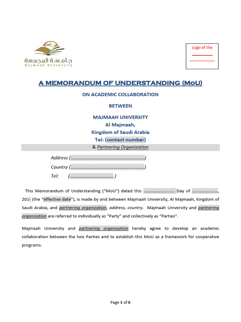 A Memorandum of Understanding (Mou) | PDF | Justice | Crime & Violence