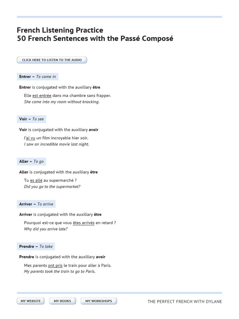 The Perfect French - French Listening Practice | PDF