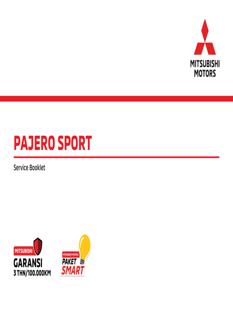 Pajero Sport Service Booklet Overview | PDF | Vehicles | Car