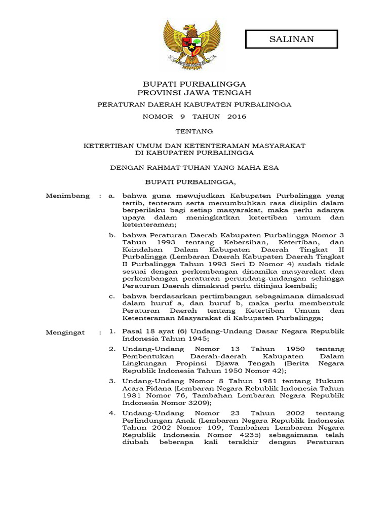 Perda-Nomor-9-Tahun-2016 Tentang Ketertiban Umum Dan Ketenteraman ...