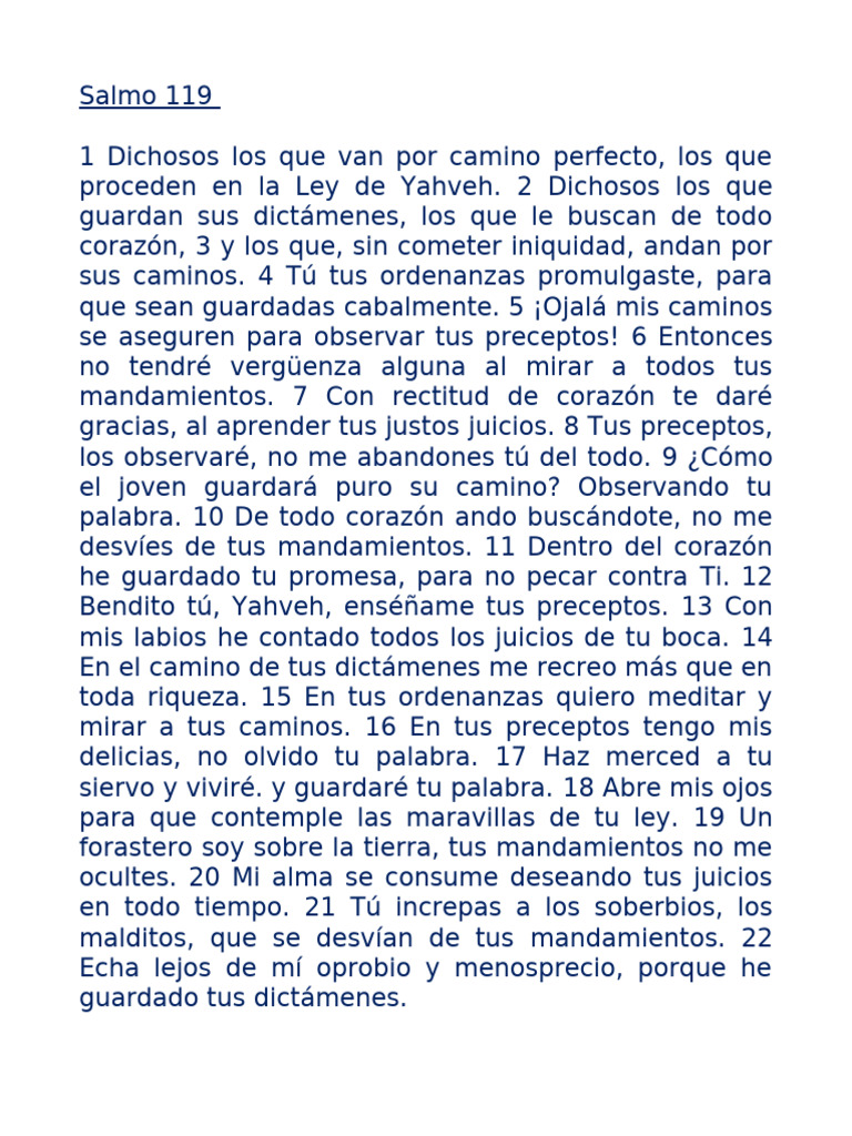 Salmo 119 | PDF | Verbo | Tora