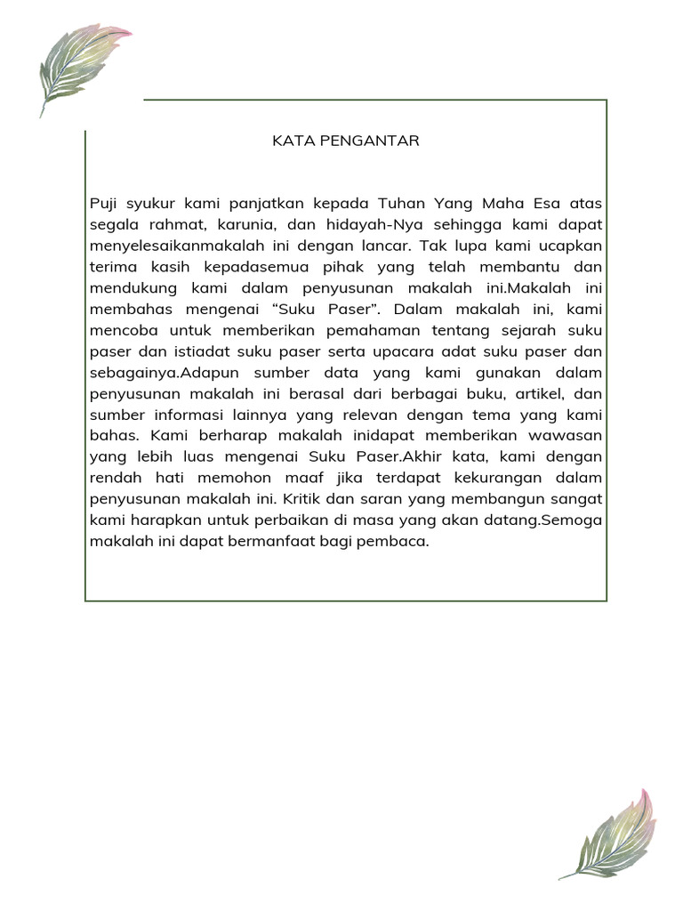 Putih Hijau Batik Minimalis Catatan Dokumen A4 | PDF